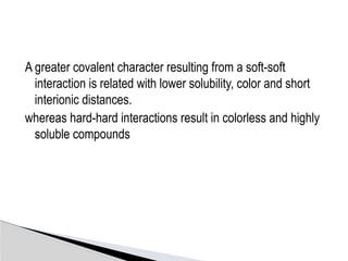 HARD SOFT ACIDS BASES POWER POINT PRESENTATION | PPTX