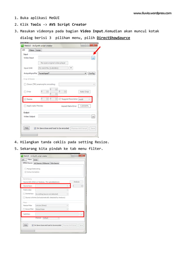 Hardsub dengan MeGUI | PDF