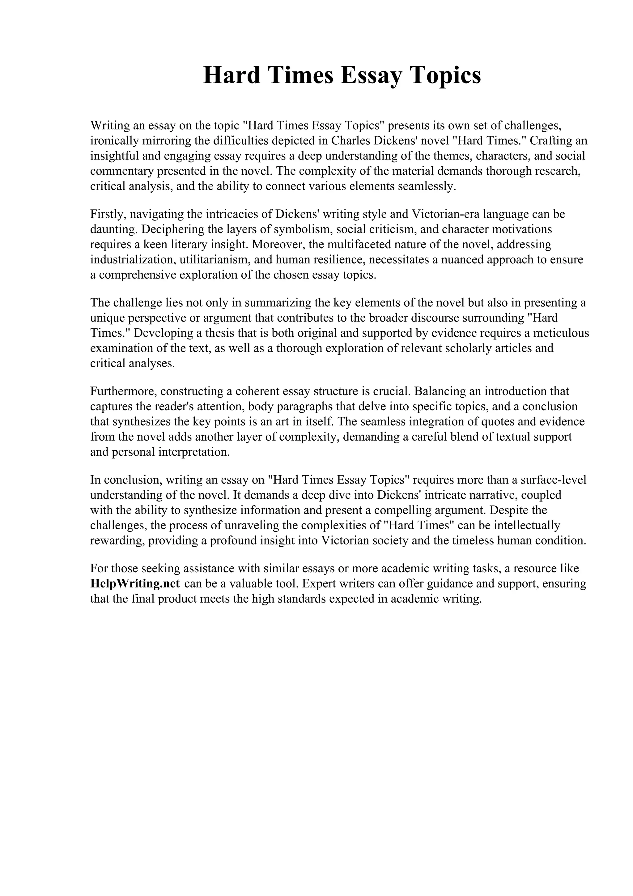 Hard Times Essay Topics.pdf