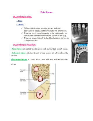 Hard tissue changes within the pulp | DOCX | Dental Health | Diseases ...