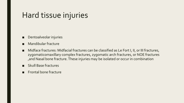 Hard tissue trauma in maxillofacial surgery without voice | PPT