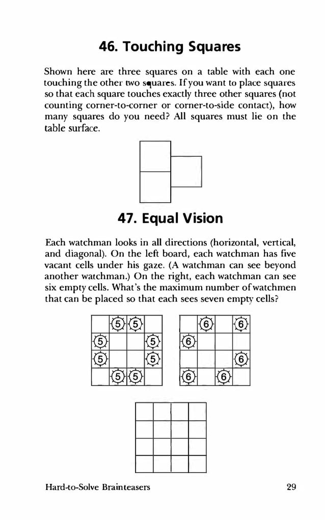 Hard to solve brain teasers | PDF