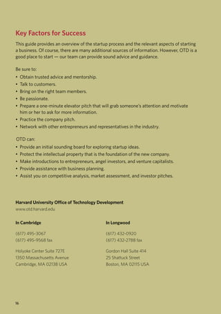 Hardvard Startup Guide for Hardvard Startup Guide | PDF