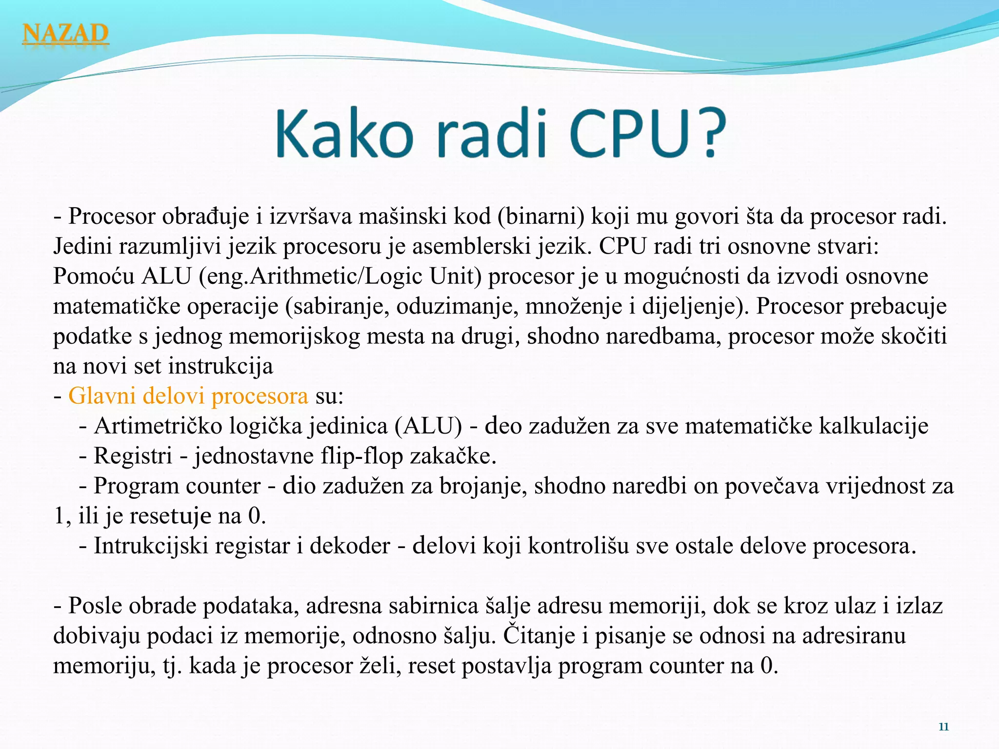 Hardverske komponente PC racunara | PPT