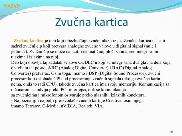 Hardverske komponente PC racunara | PPT