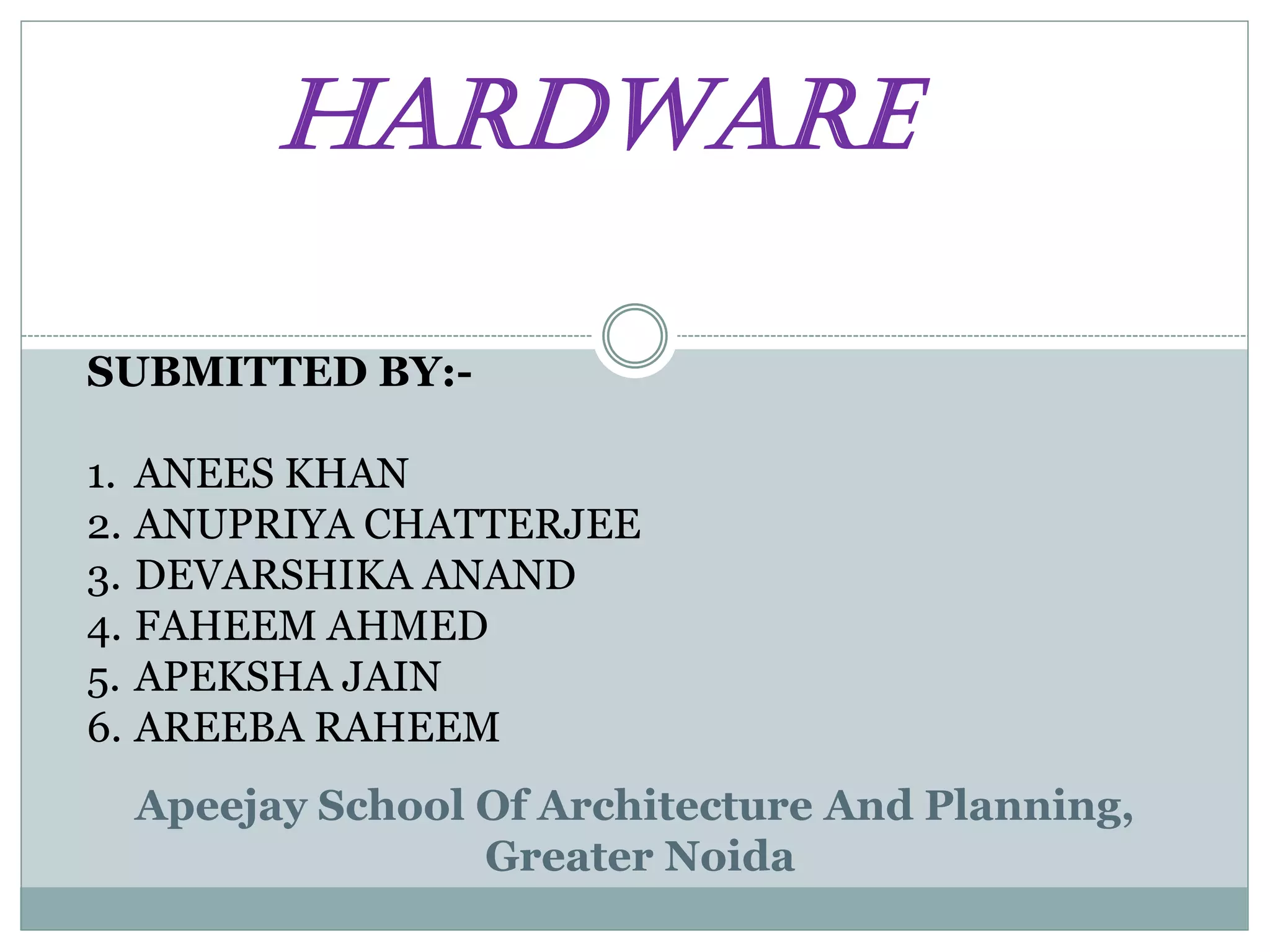 Ppt On Hardware | PDF