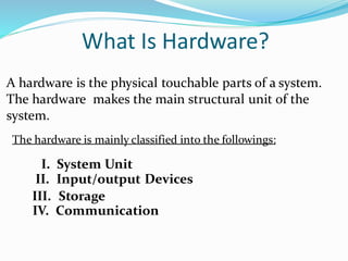 Hardware of computer | System Unit | PPT