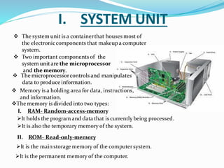 Hardware of computer | System Unit | PDF | Operating Systems | Computer Software and Applications