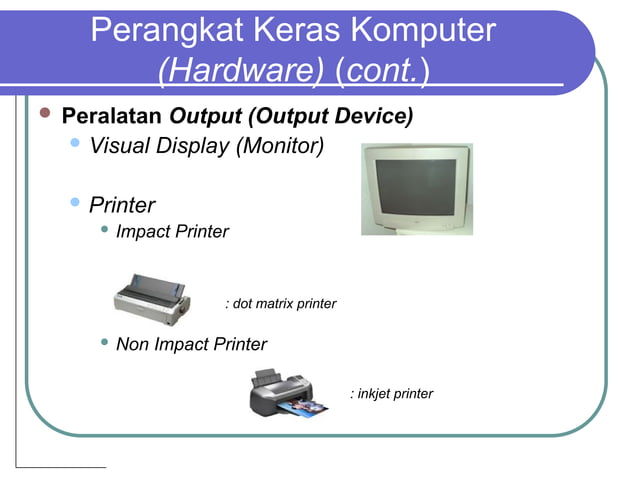 Materi Pengantar teknologi informasi hardware | PPT