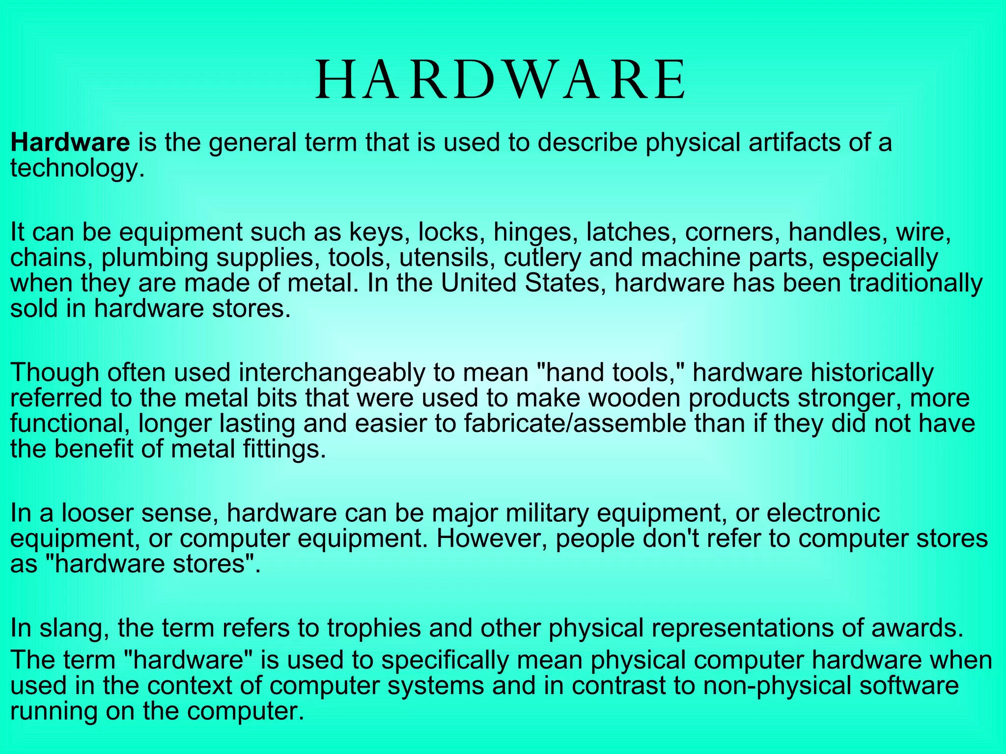 Hardware And Software | PPT