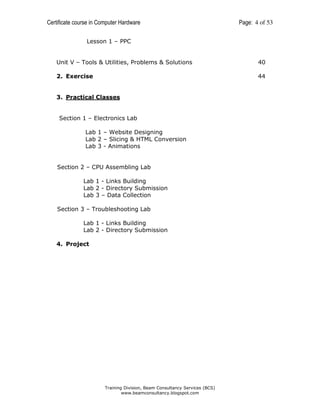 computer Hardware coursebook | PDF