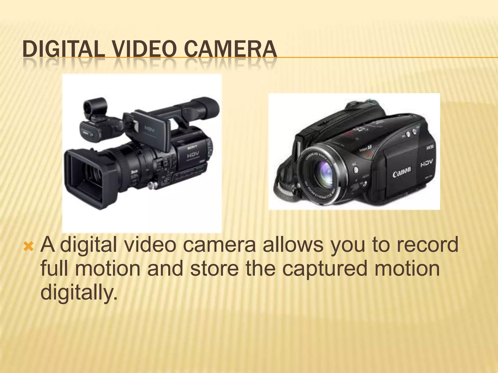 Hardware input - output kerja khursus | PPTX | Cameras and Camcorders ...