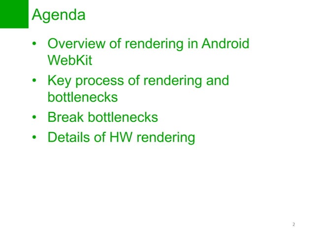 Hardware accelerated rendering in WebKit for android | PPT