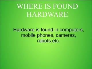 Hardware and software | ODP