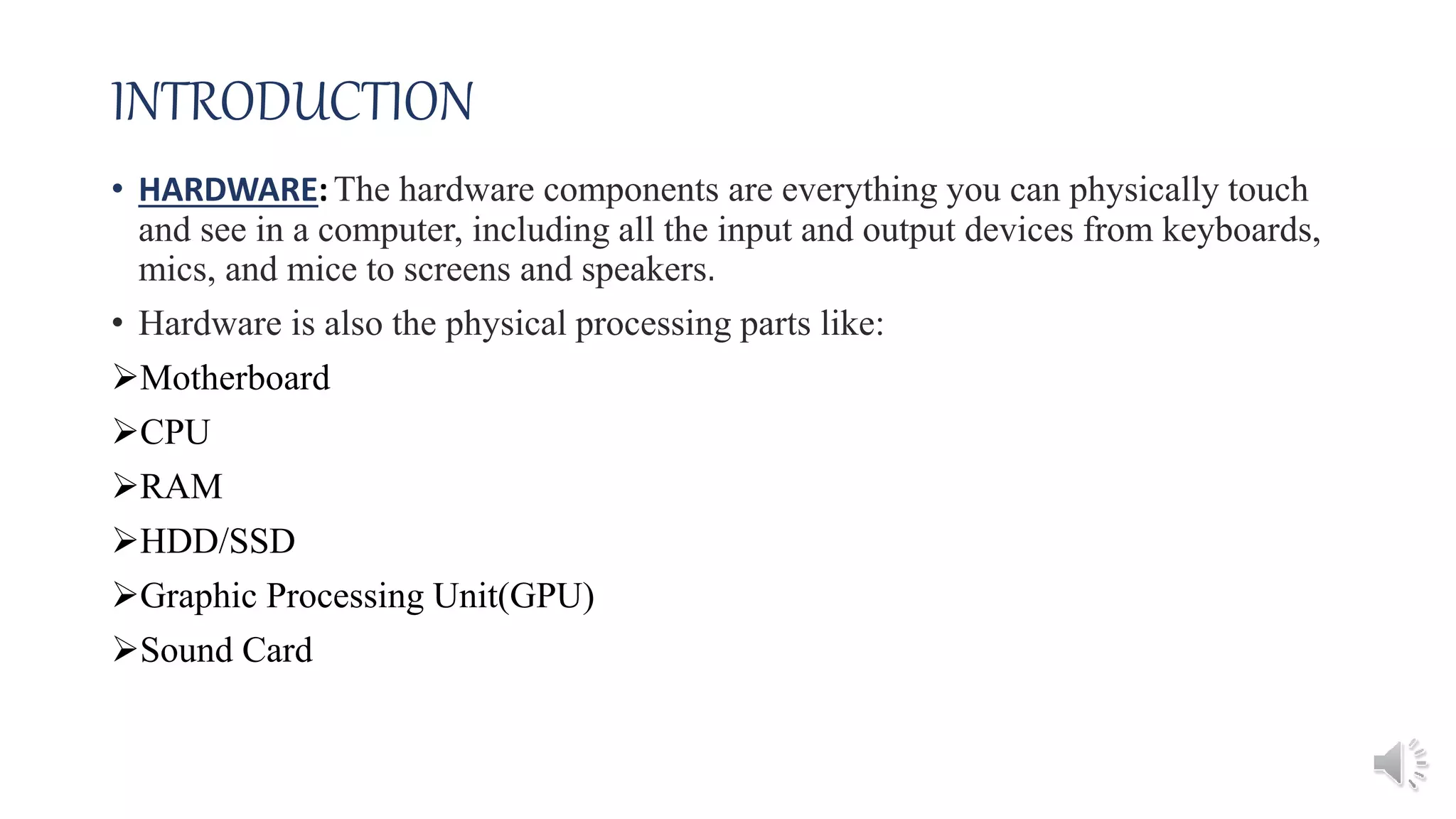HARDWARE AND SOFTWARE.pptx | Computing | Technology & Computing