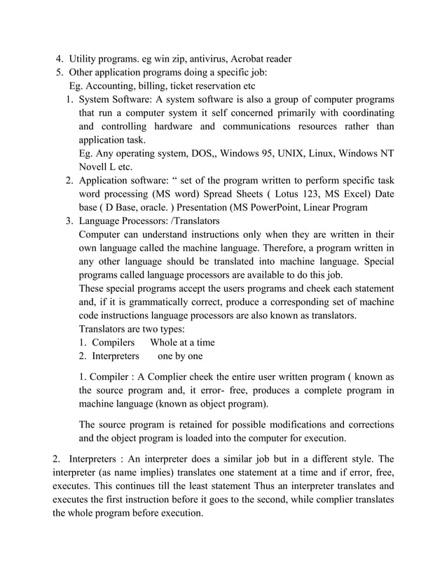 Hardware and Software.pdf | Programming Languages | Computing