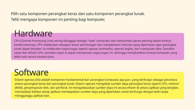 Pengenalan dan Penggunaan Hardware dan Software | PPT