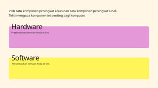 Pengenalan dan Penggunaan Hardware dan Software | PPT