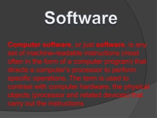 Hardware and software ppt | PPT