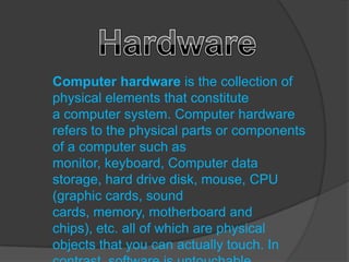 Hardware and software ppt | PPT