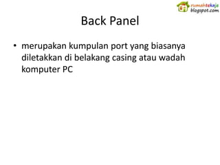 Hardware back panel-port | PPTX