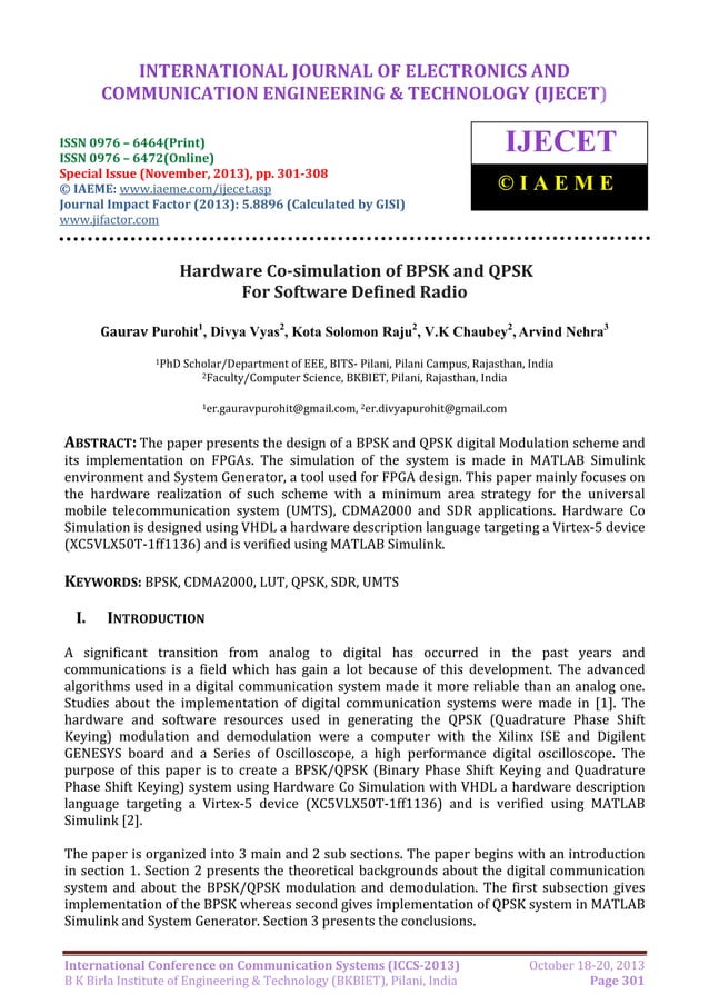 Hardware co simulation of bpsk and qpsk | PDF | Digital Audio | Computer Software and Applications