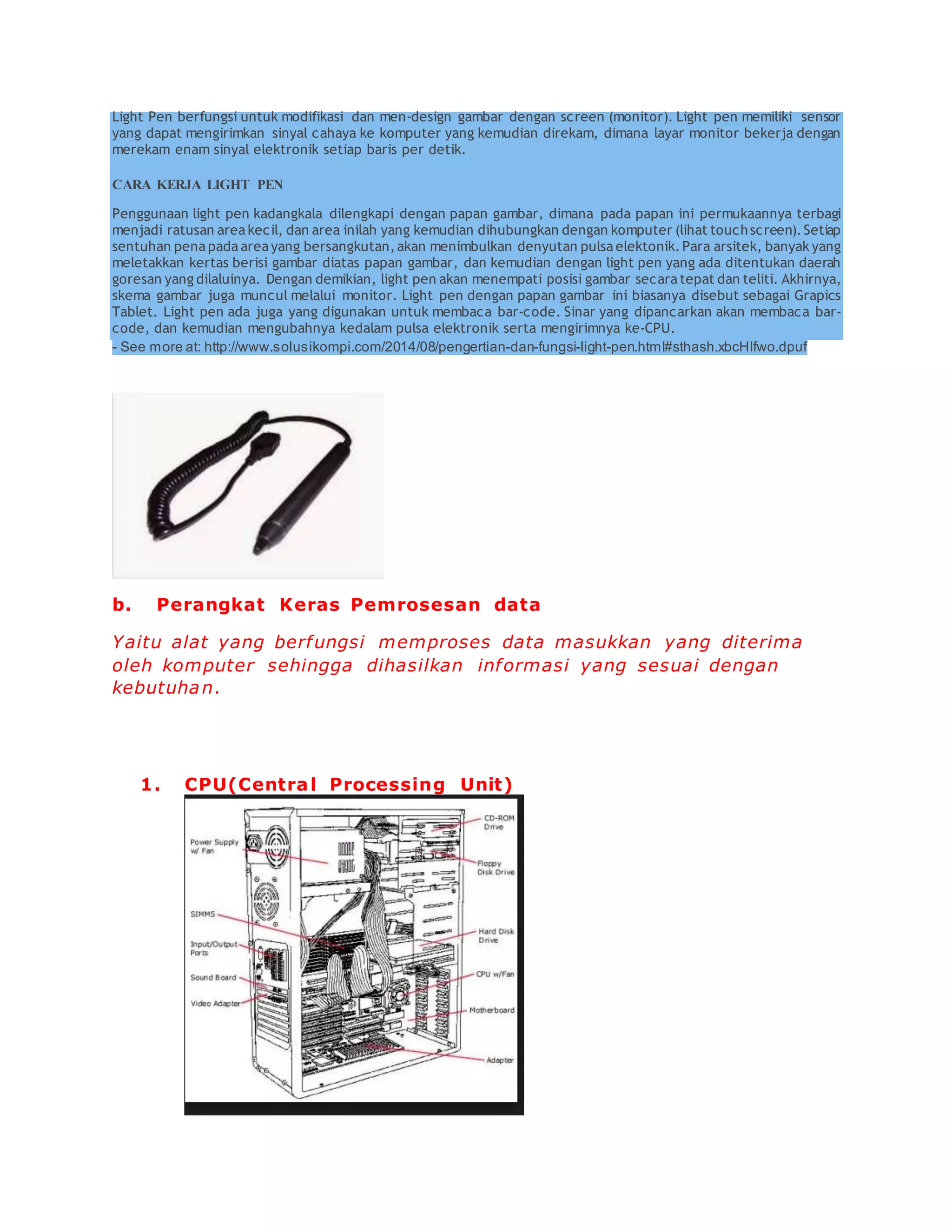 Hardware dan software | DOCX
