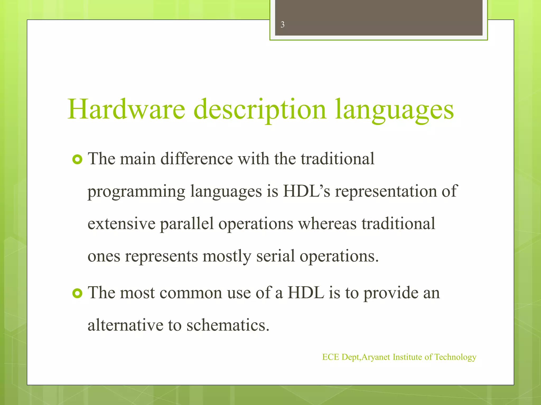 Hardware description languages | PPTX