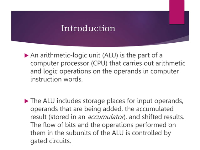 Hardware Design of an or Arithmetic Logic Unit.ppt
