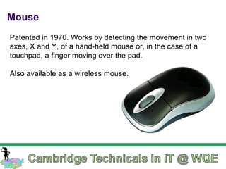 Hardware devices | PPT | Computer Peripherals | Computing