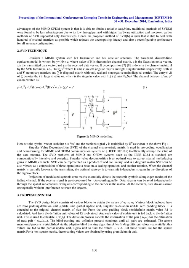 Hardware efficient singular value decomposition in mimo ofdm system | PDF
