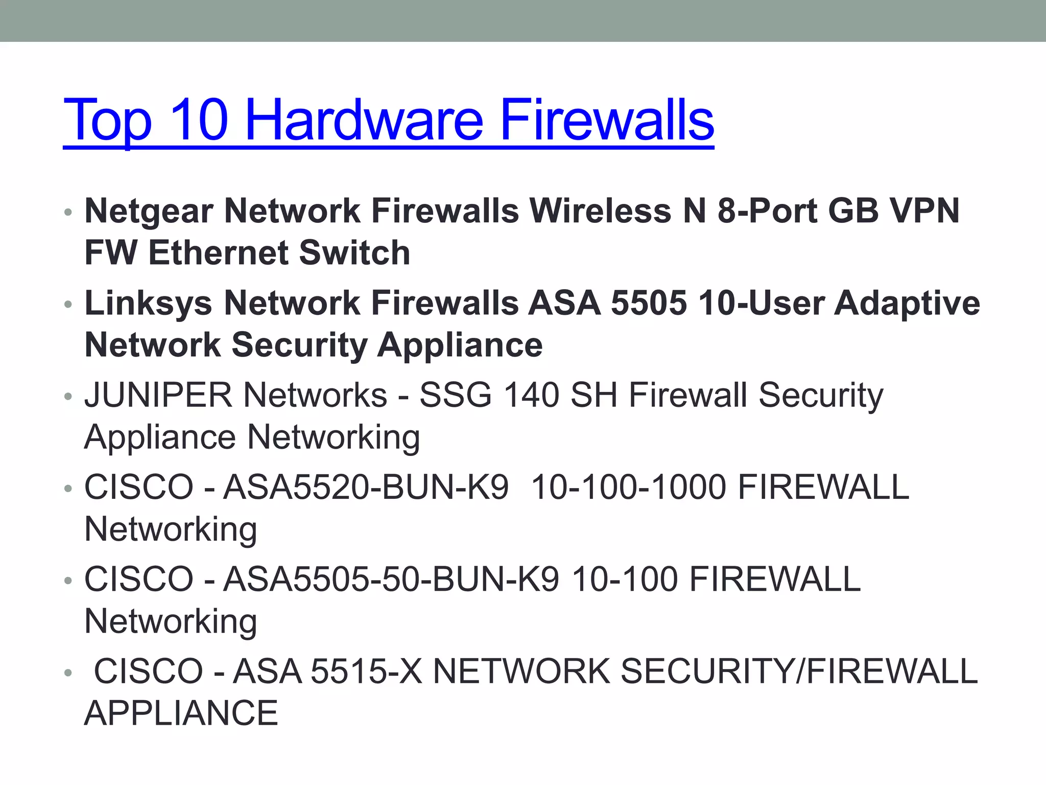 Hardware firewall | PPTX