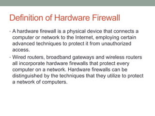 Hardware firewall | PPTX