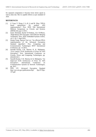 Hardware implementation of aes encryption and decryption for low area & power consumption | PDF