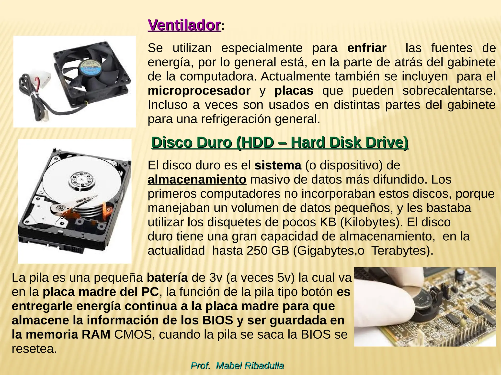 Hardware interno y externo computador/a. | PDF