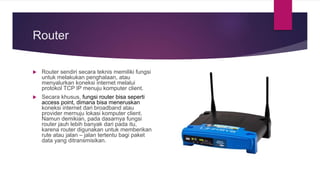Hardware jaringan general | PPT