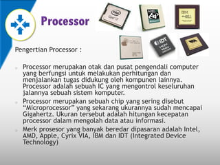SEJARAH PERKEMBANGAN PROCESSOR DAN JENIS-JENISNYA | PDF