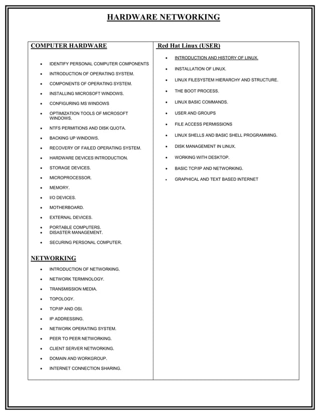 Hardware Networking Pdf