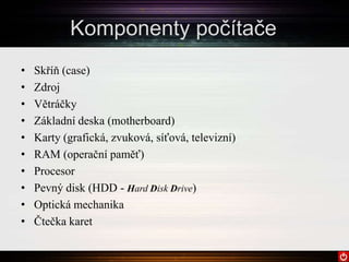 Hardware počítače | PPTX