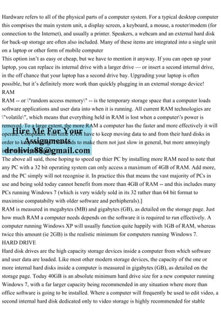 Hardware refers to all of the physical parts of a computer system. F.pdf