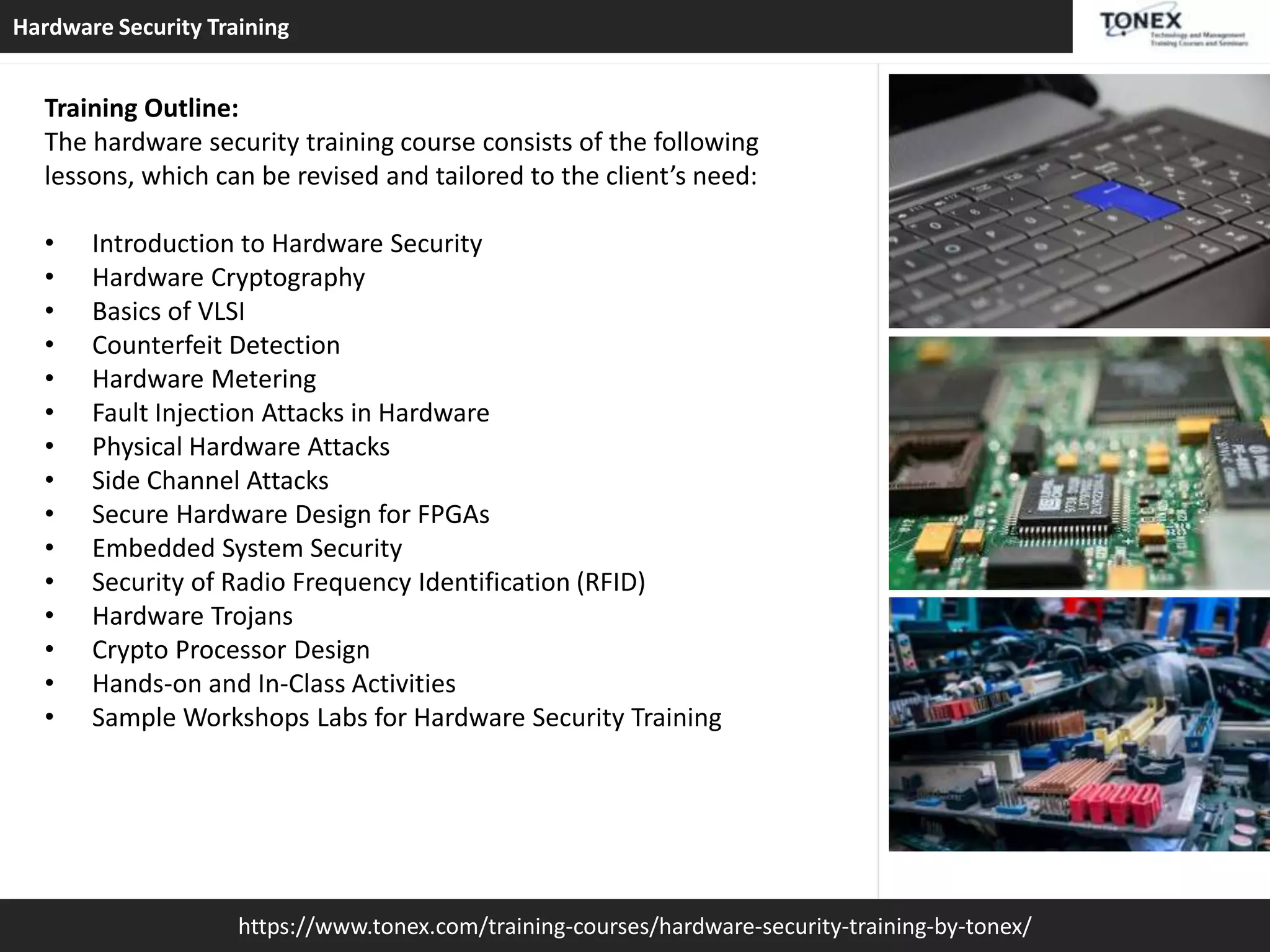Hardware Security Training By TONEX | PPTX