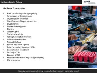 Hardware Security Training By TONEX | PPT