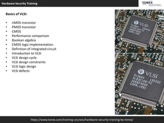 Hardware Security Training By TONEX | PPT