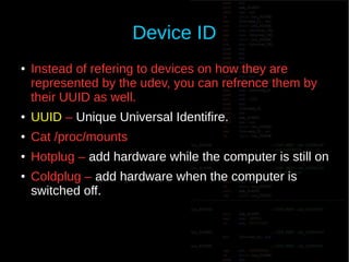Linux: Hardware Settings | PPT