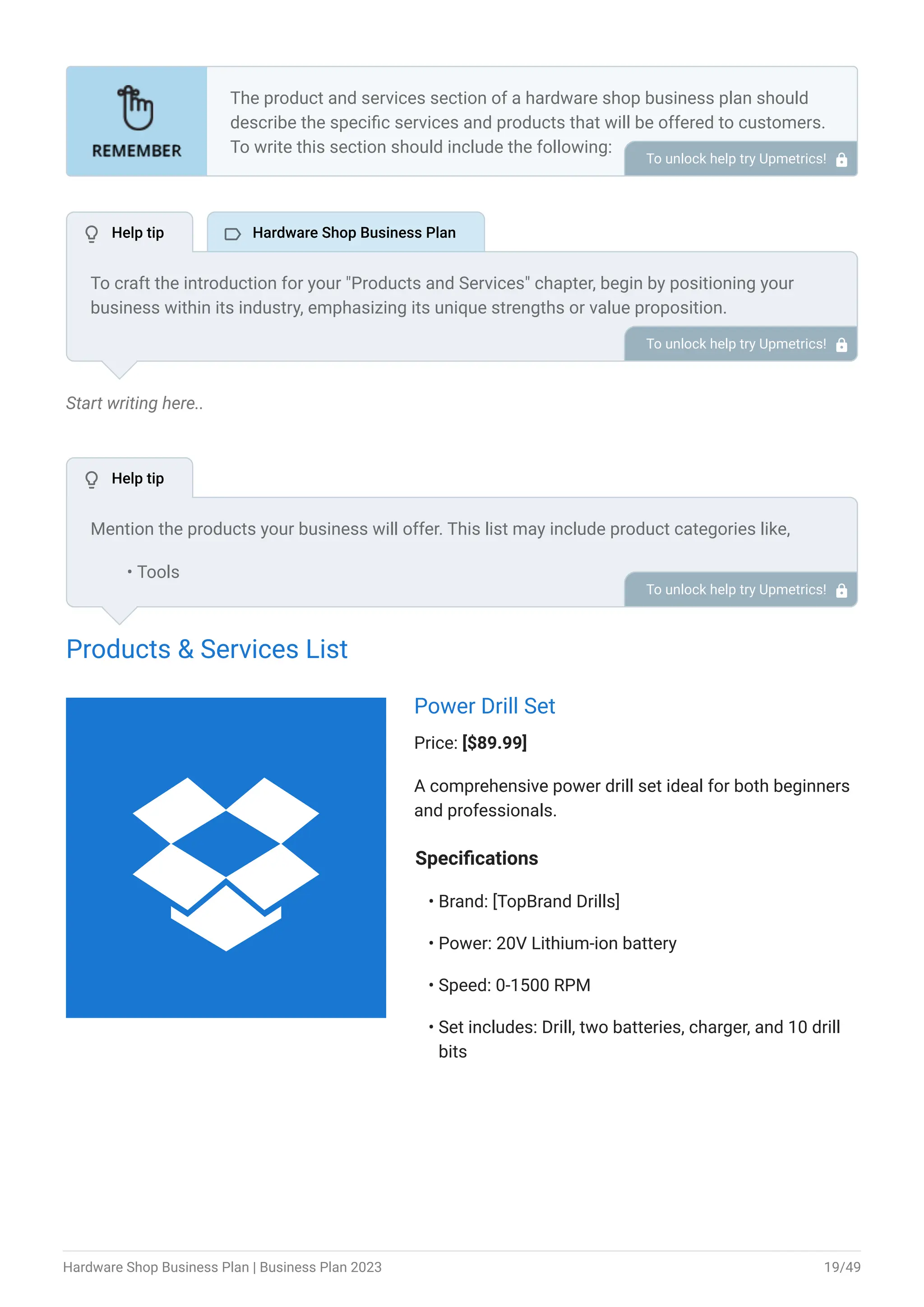 Hardware Shop Business Plan Example .pdf
