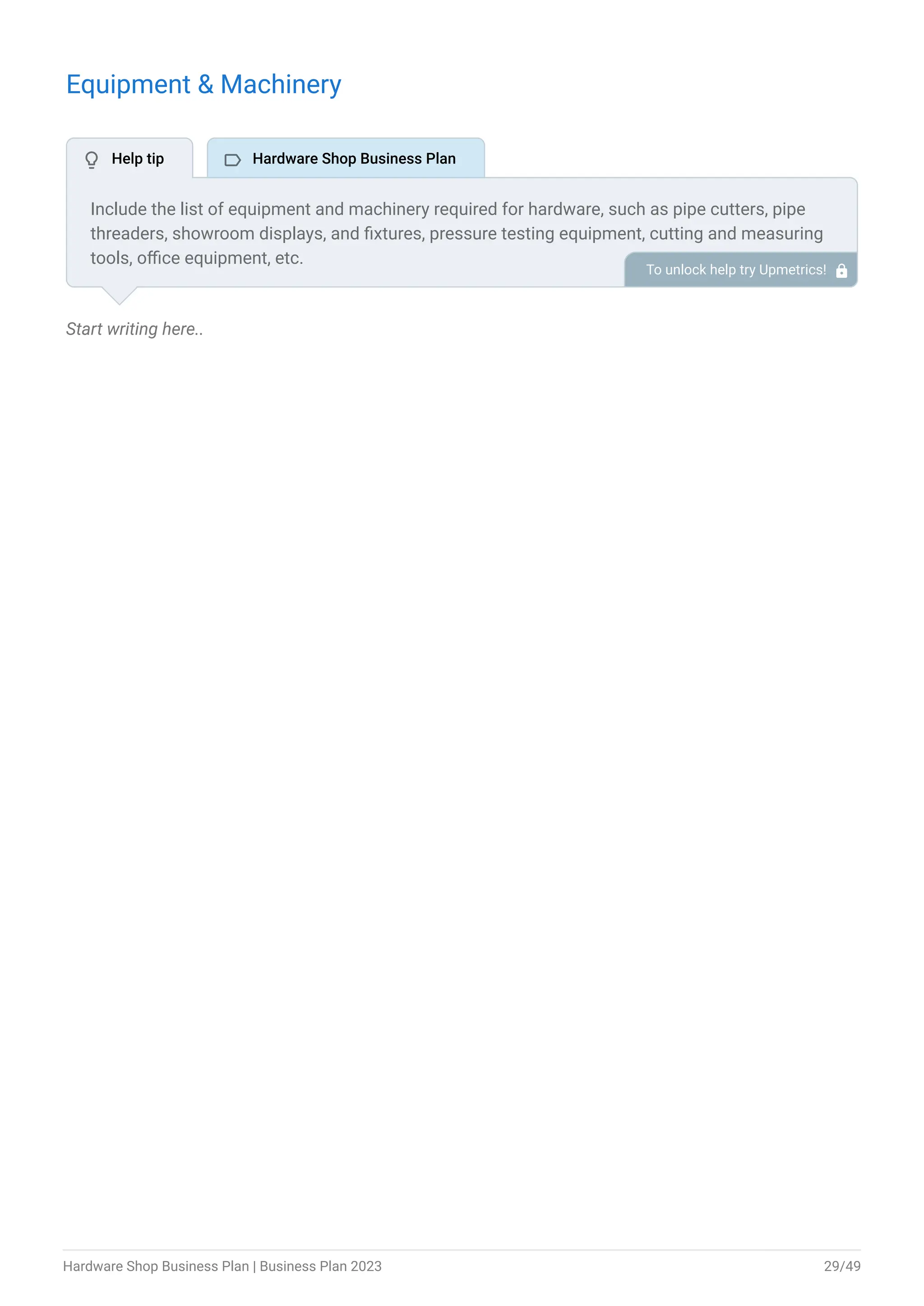 Hardware Shop Business Plan Example .pdf