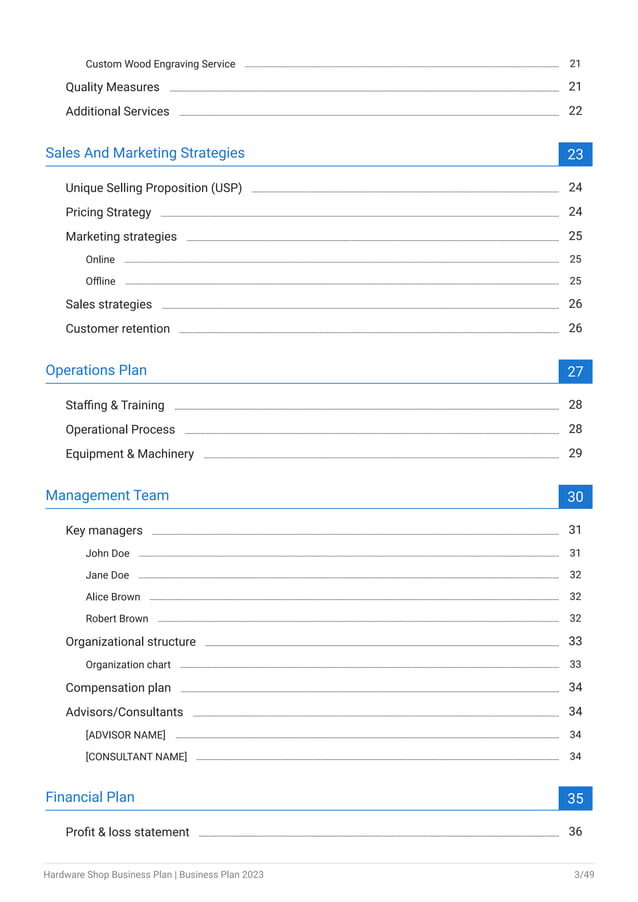 Hardware Shop Business Plan Example .pdf | Business Accounting ...
