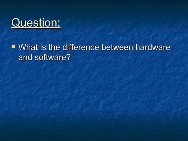 Hardware vs. Software Presentations | PPT
