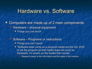 Hardware vs. Software Presentations | PPT