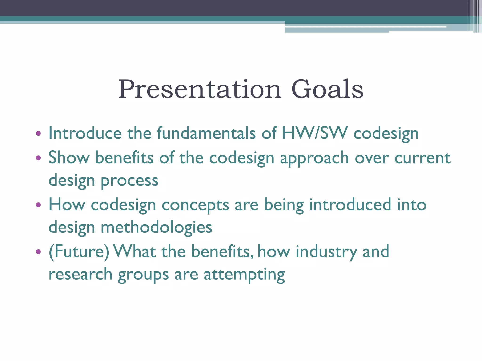 Hardware Software Codesign | PPTX